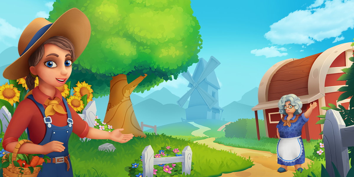 Adventure Mosaics. Granny’s Farm | GameCompanies.com